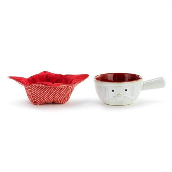 Demdaco | Dining | New Demdaco Santa Soup Crock And Bowl Cozy In Red ...